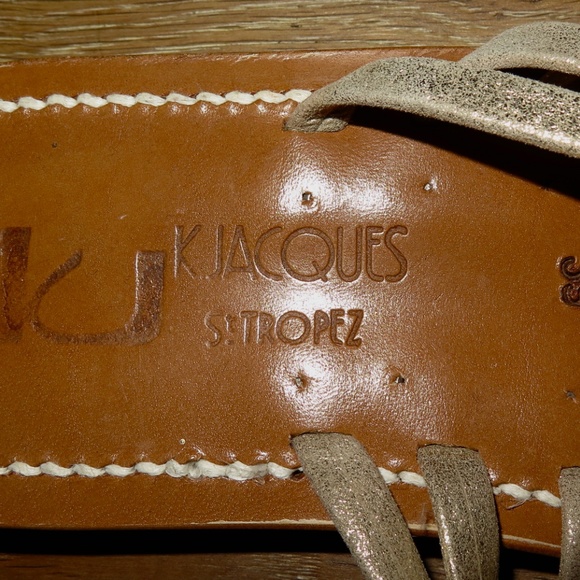 K Jaques St. Tropez | Shoes | K Jacques St Tropez Gold Metallic Leather ...